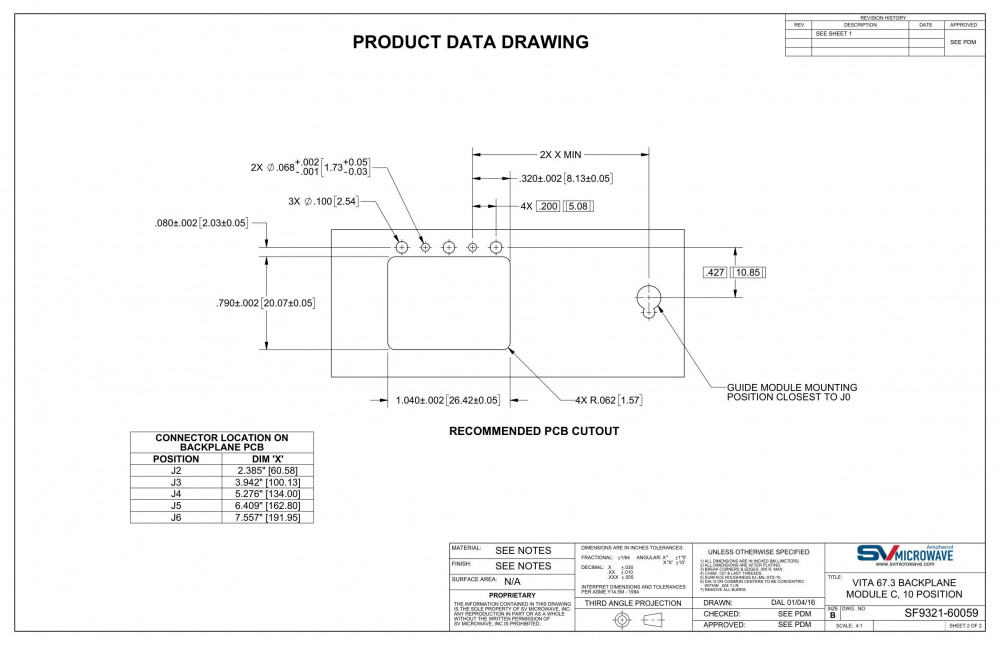SF9321-60059 product data drawing sheet 2