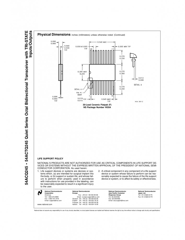 54ACTQ245DM/B datasheet page 8