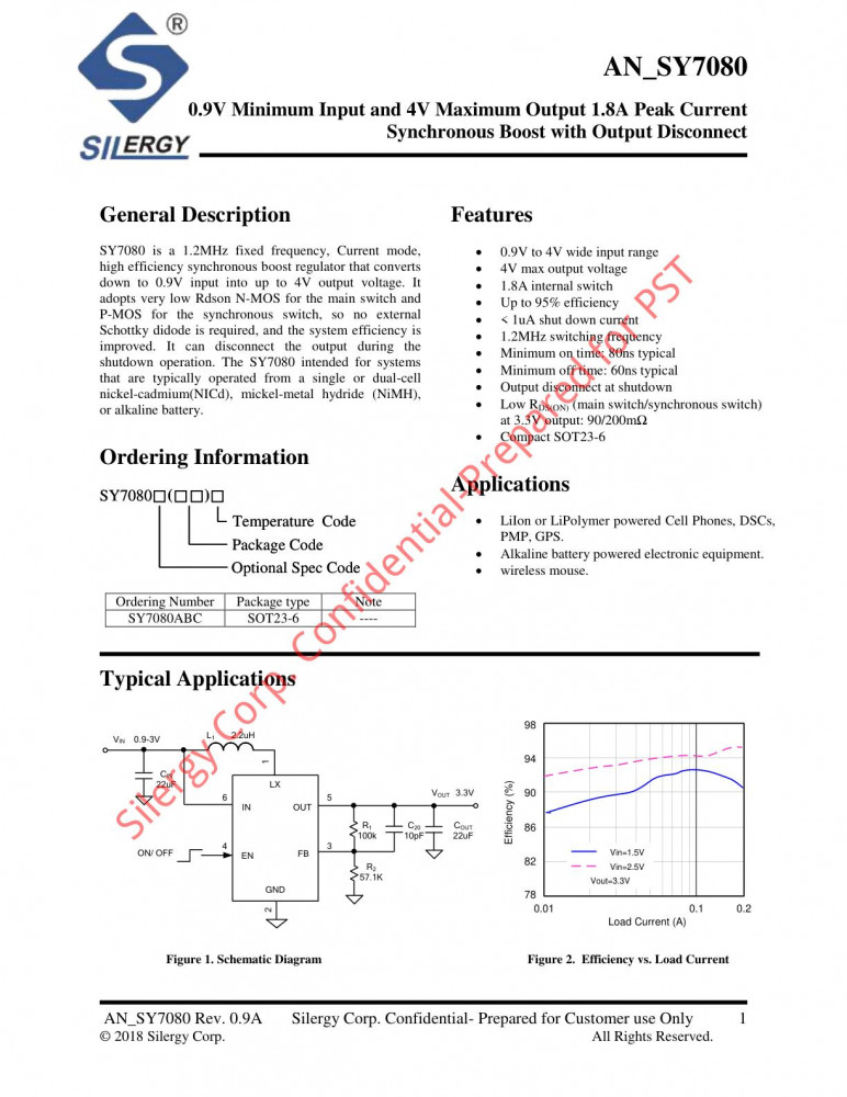 SY7080ABC datasheet page 1
