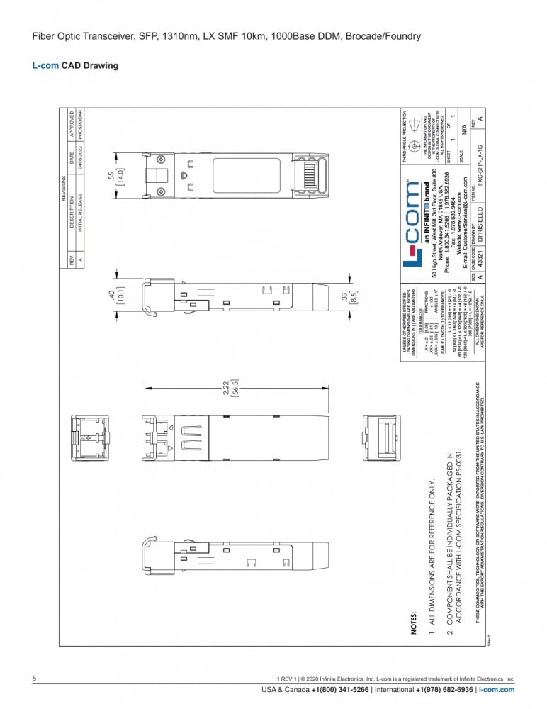 FXC-SFP-LX-1G-BFO document page 5