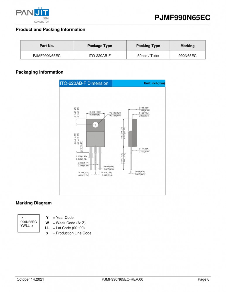 PJMF990N65EC datasheet page 6
