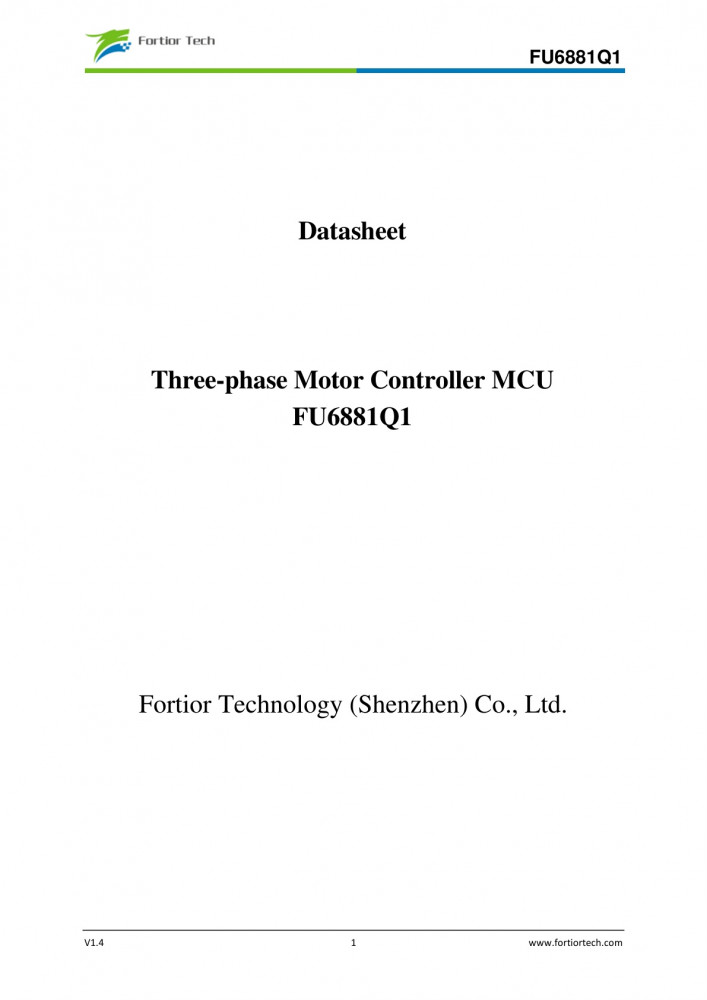 FU6881Q1 datasheet page 1
