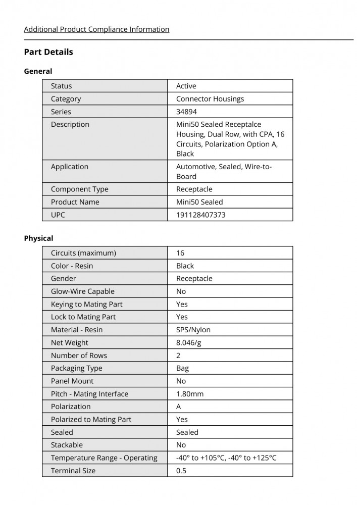 MOLEX 348948001 technical document page 2