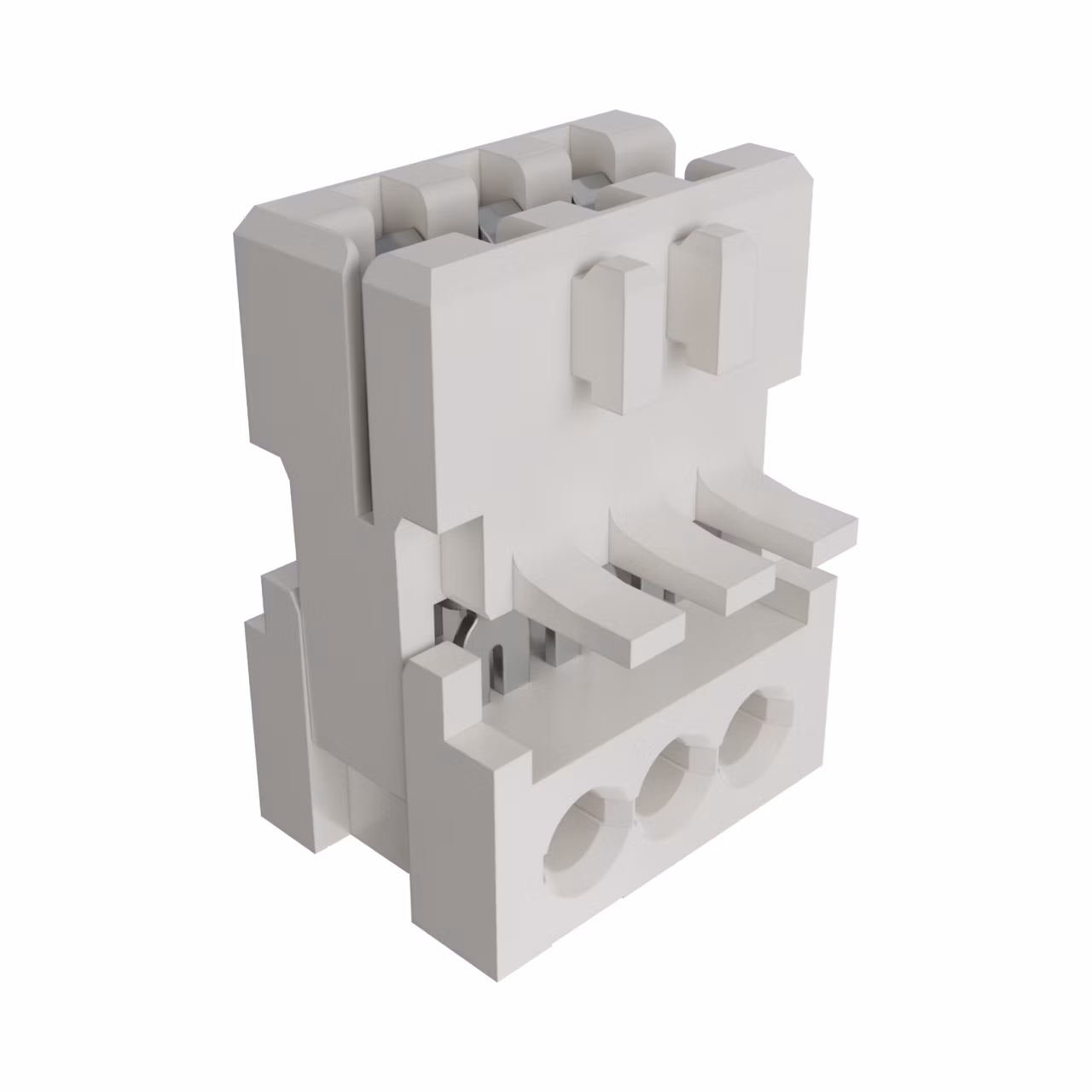 Appli-Mate RAST 2.5 IDT Connector, 2.50mm Pitch, Direct/Indirect, Female, Beaded Terminal, 3 Circuits, Position Keys A and D Removed, 1 Slotted and 1 Open Endwall for sale