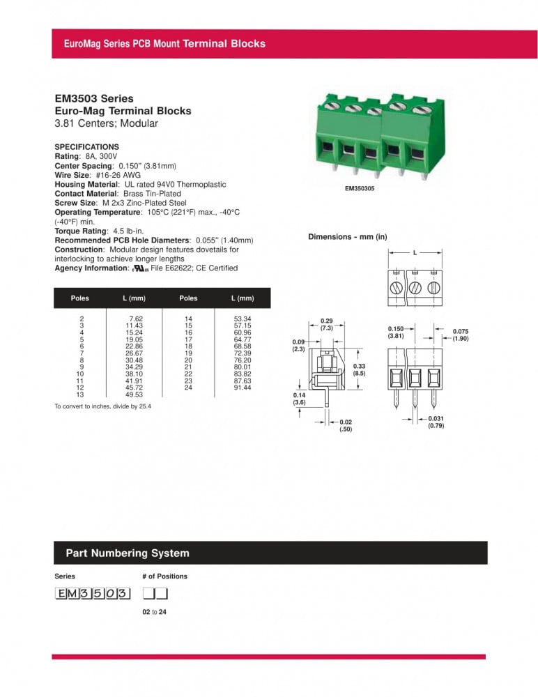 EATON EM3503 series technical document