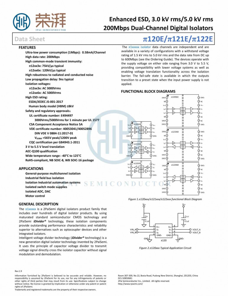 π122E30Q datasheet page 1