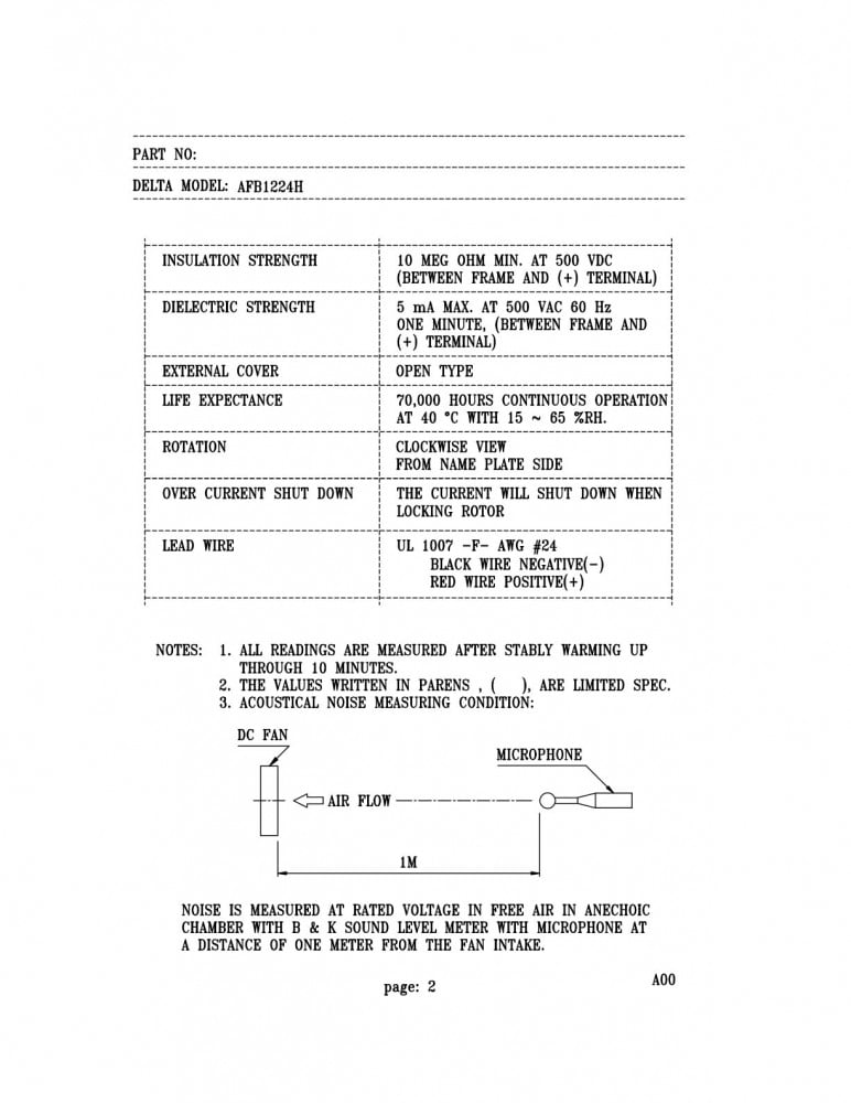 AFB1224H specification page 2