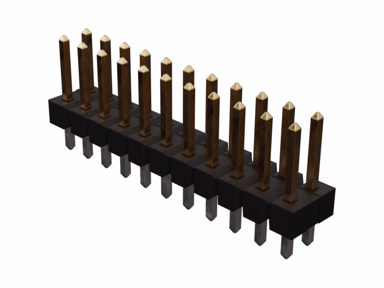 C-Grid Header, 2.54mm Pitch, Through Hole, Dual Row, Vertical, 22 Circuits, 0.38µm Gold (Au) Plating, Tray Packaging, Lead-Free for sale