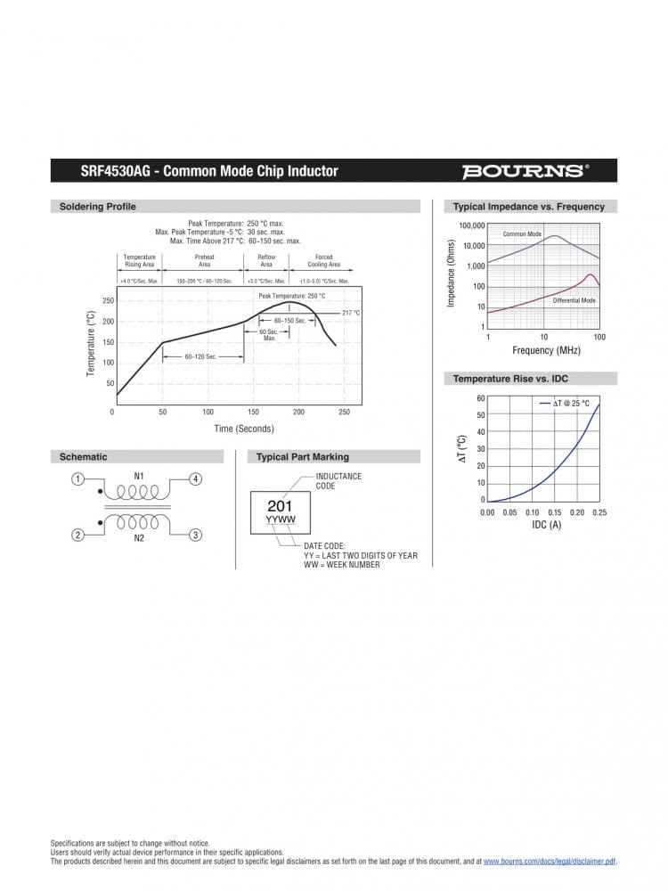 SRF4530AG-201Y datasheet page 2