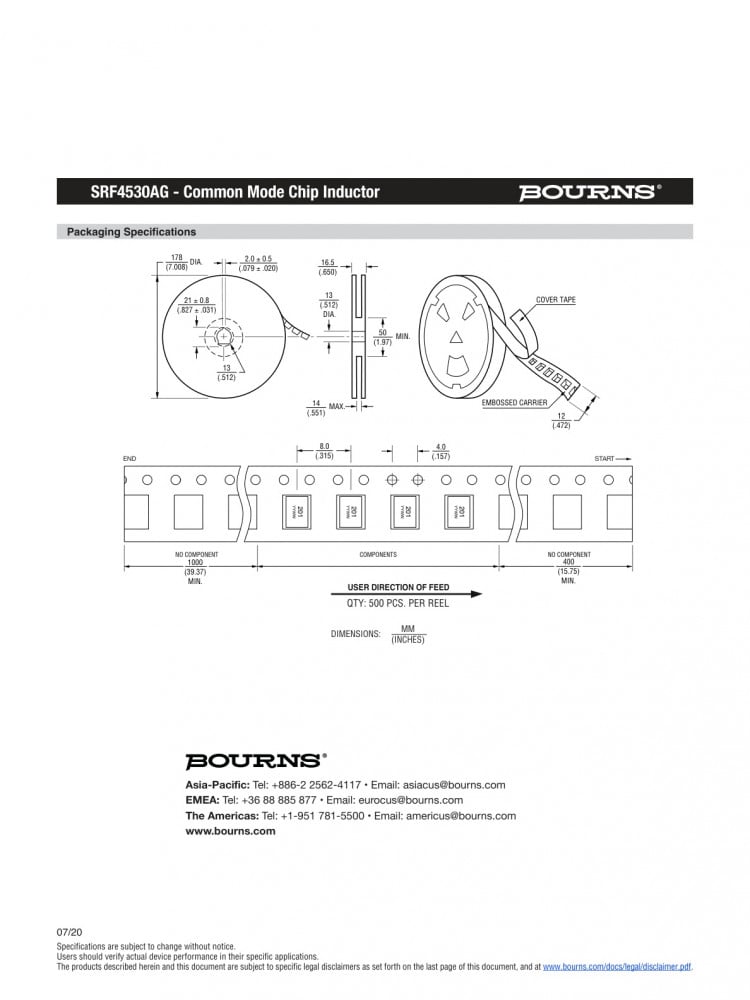 SRF4530AG-201Y datasheet page 3
