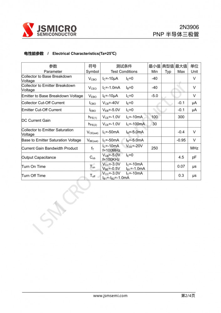 2N3906 datasheet page 2