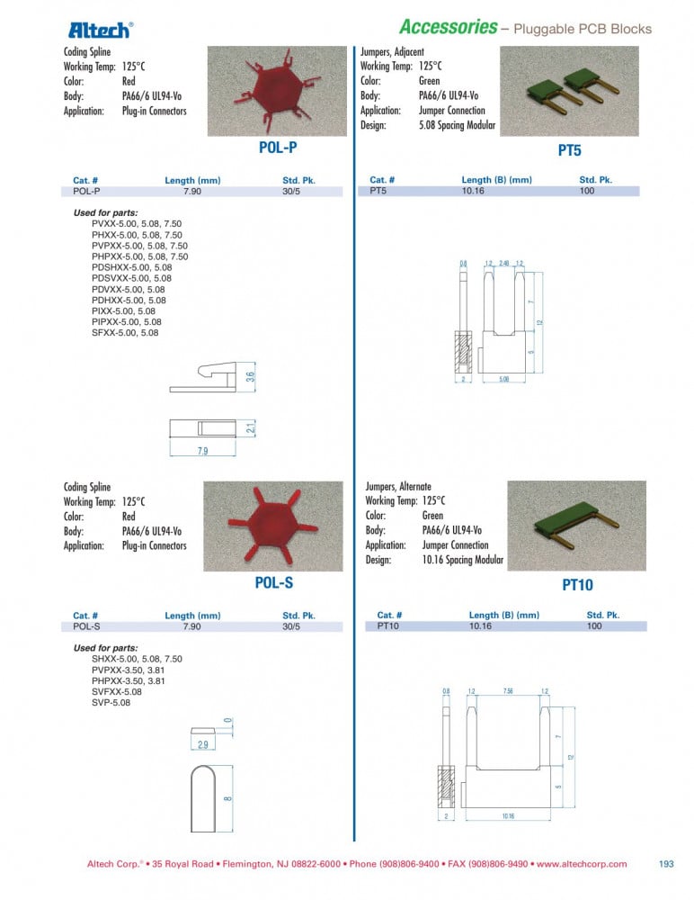 Altech POL-S technical document page