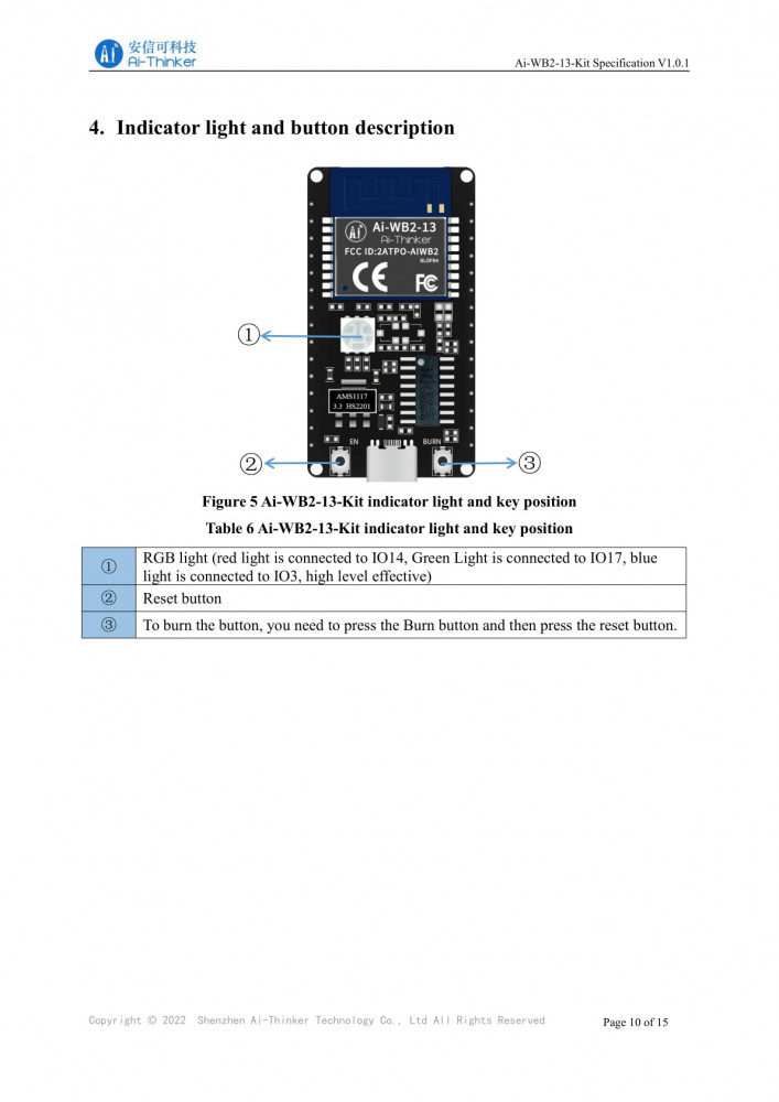 Ai-WB2-13-Kit datasheet page 10
