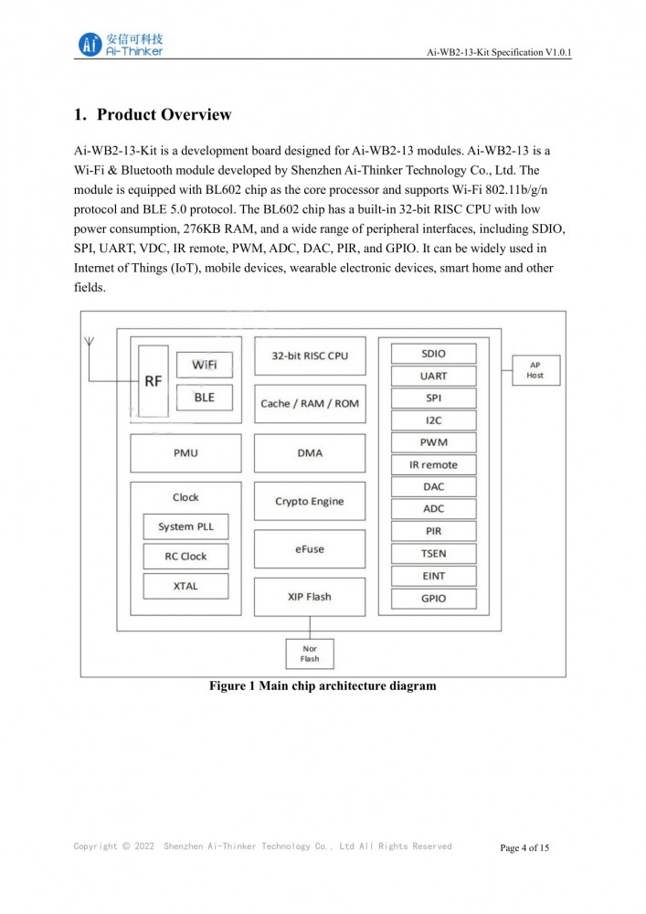 Ai-WB2-13-Kit datasheet page 4