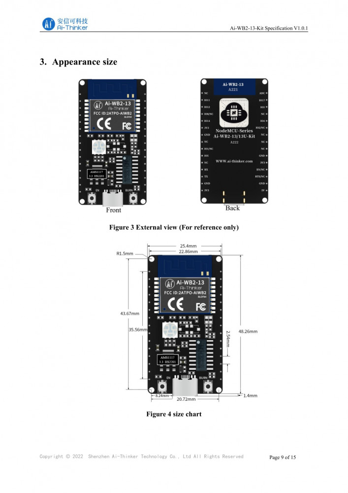 Ai-WB2-13-Kit datasheet page 9