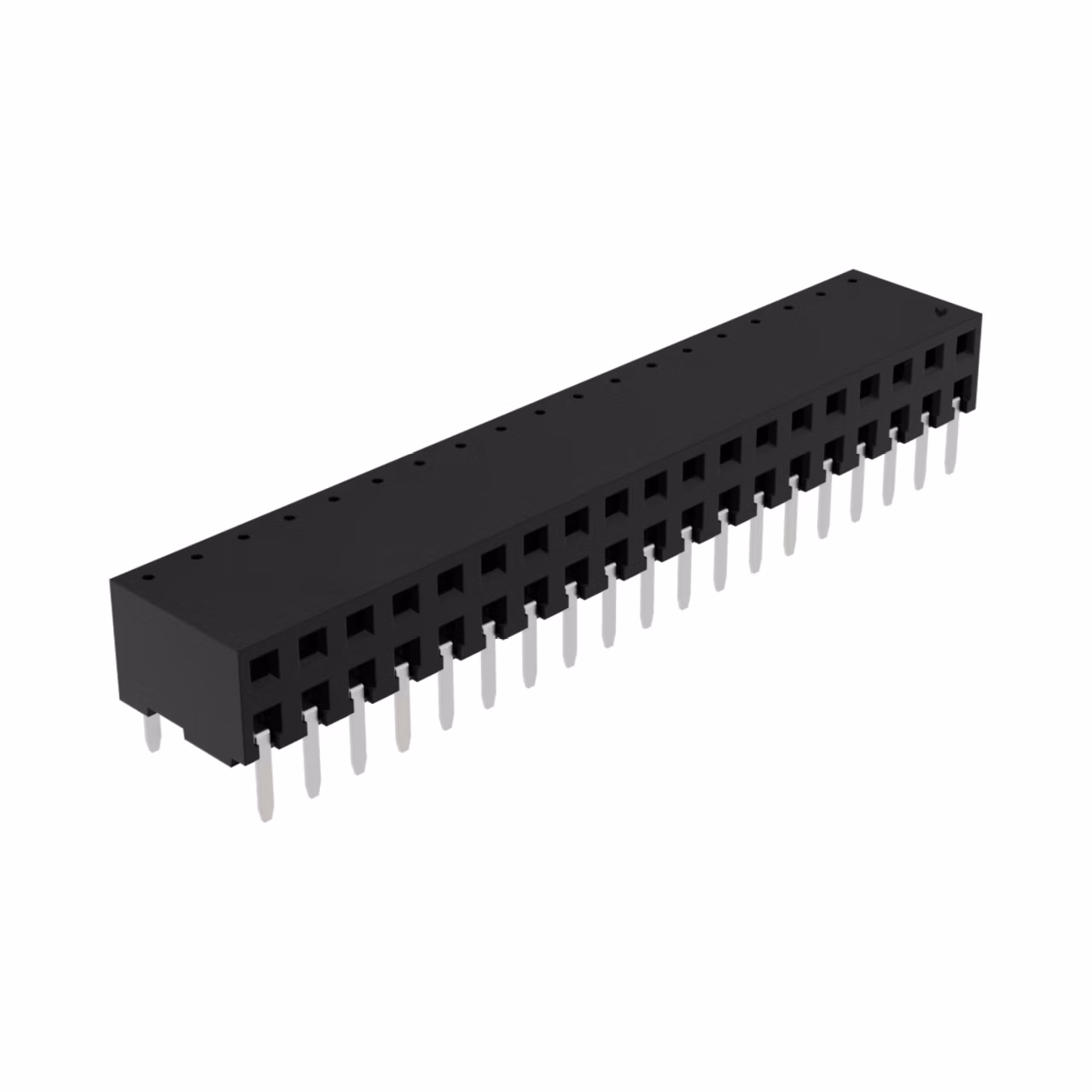 C-Grid III PCB Receptacle, 2.54mm Pitch, Dual Row, Right-Angle, Shrouded, 18 Circuits, 0.12µm Gold (Au) Flash Plating, Straight PCB Pins