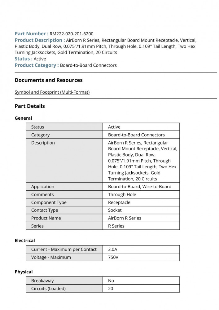 RM222-020-201-6200 technical document page 1