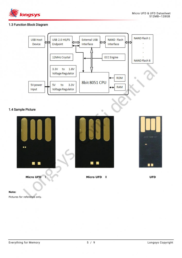 FORESEE U2203 datasheet page 5
