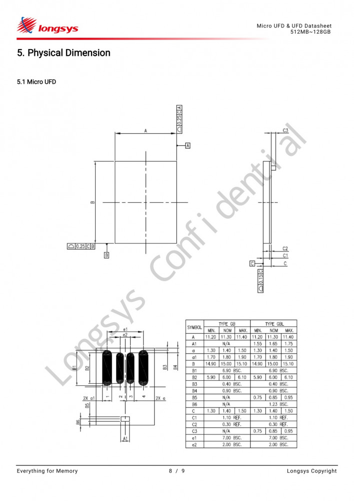FORESEE U2203 datasheet page 8