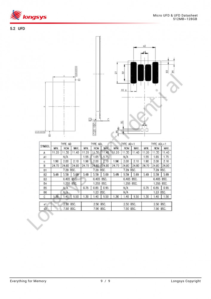 FORESEE U2203 datasheet page 9