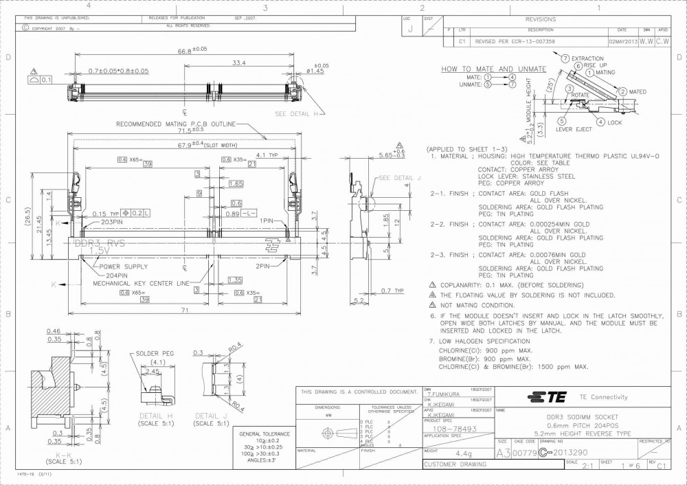 2-2013290-2 technical drawing page 1