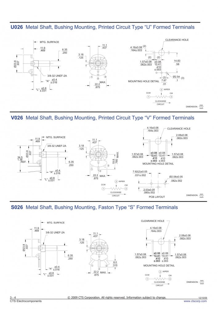 CTS 026 series specification page 3