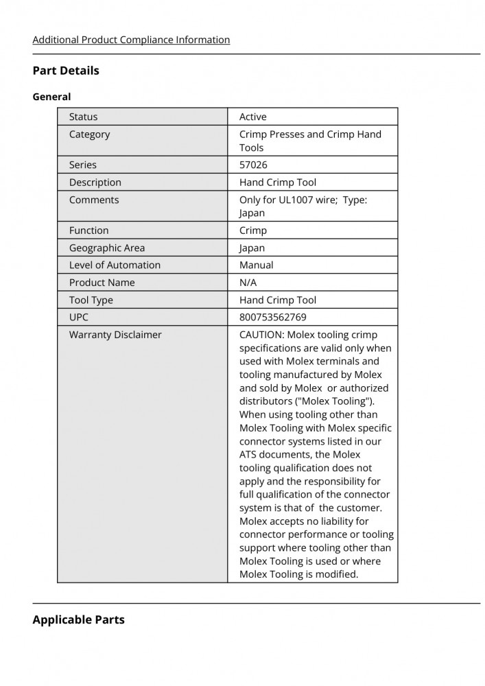 Tooling document preview, page 2