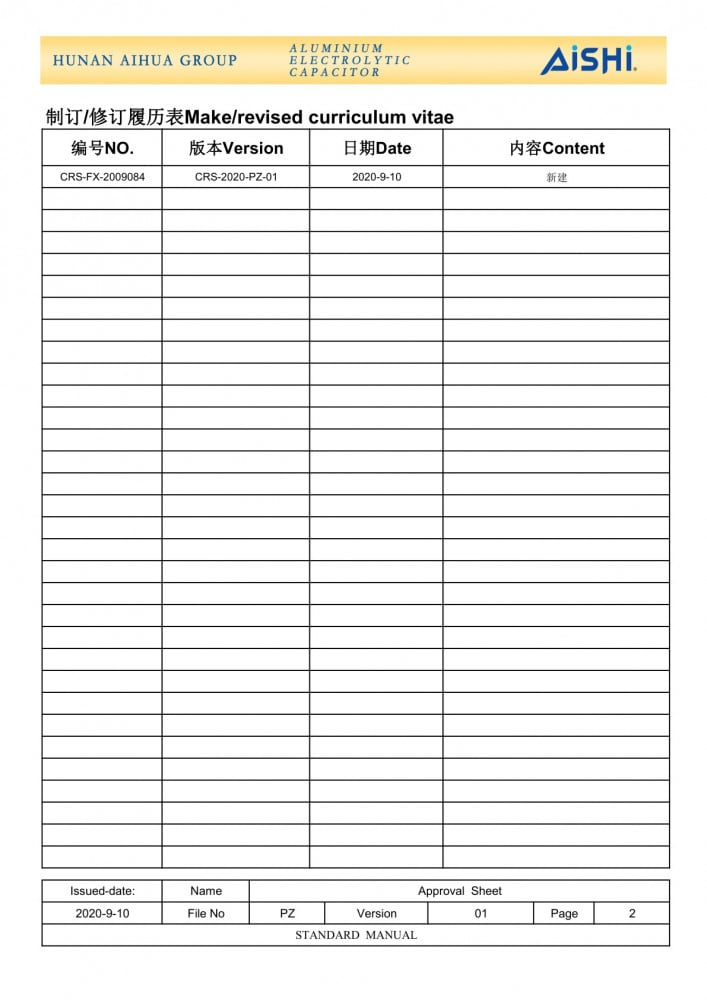 AISHI PZ specification page 2