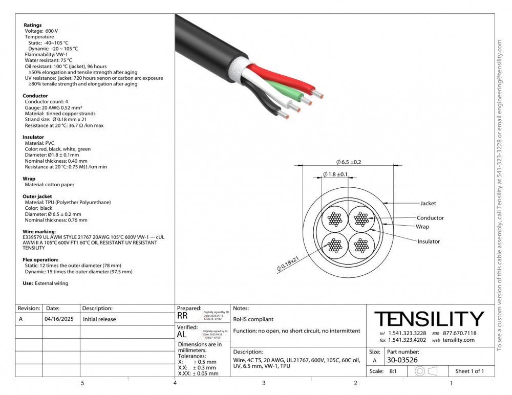 30-03526 product specification drawing