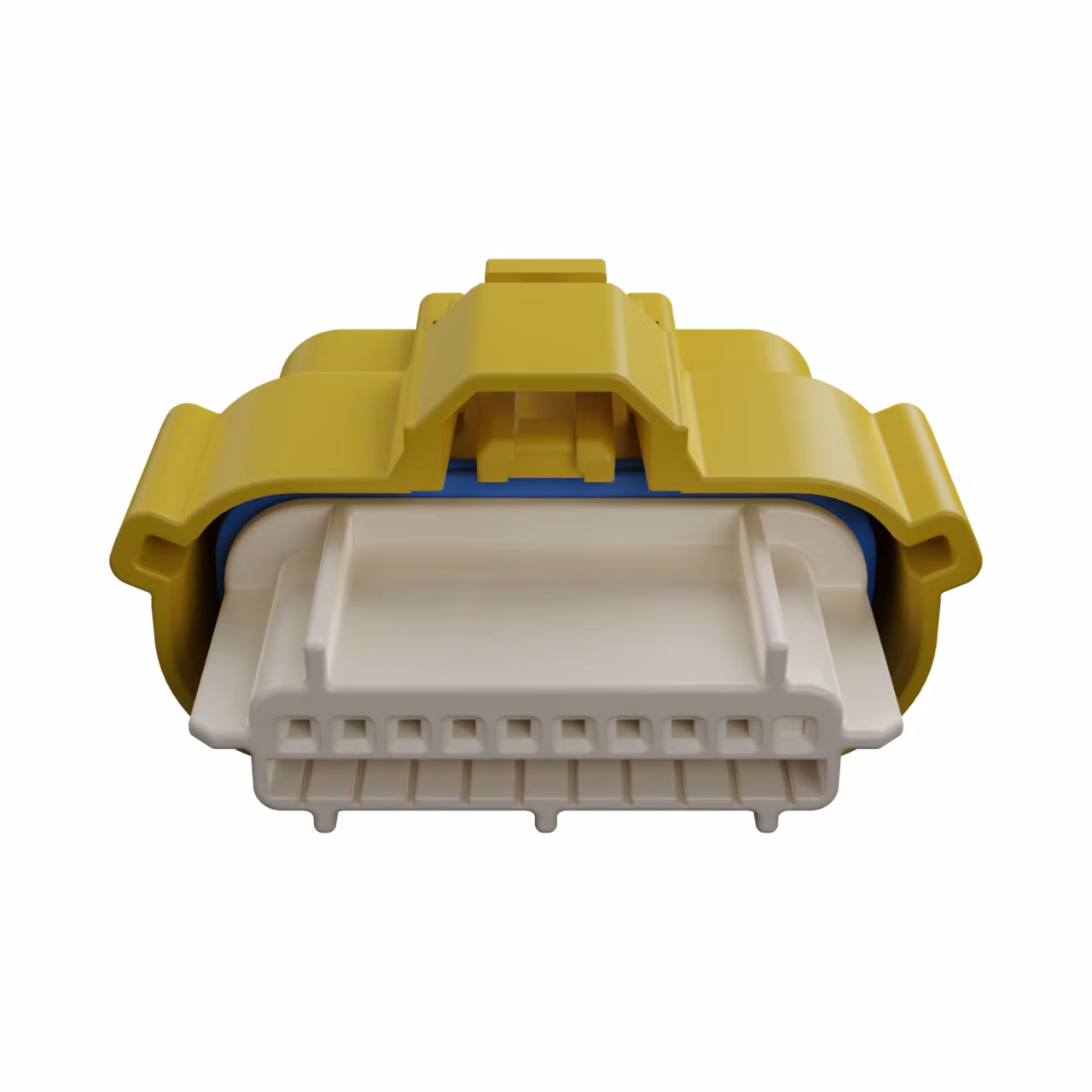 Squba Sealed Receptacle Assembly, 1.80mm Pitch, Single Row, 10 Circuits, Yellow for sale