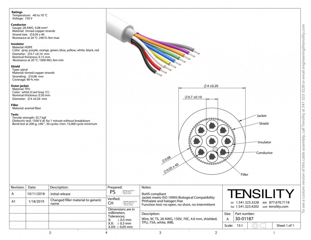 30-01187 product specification drawing