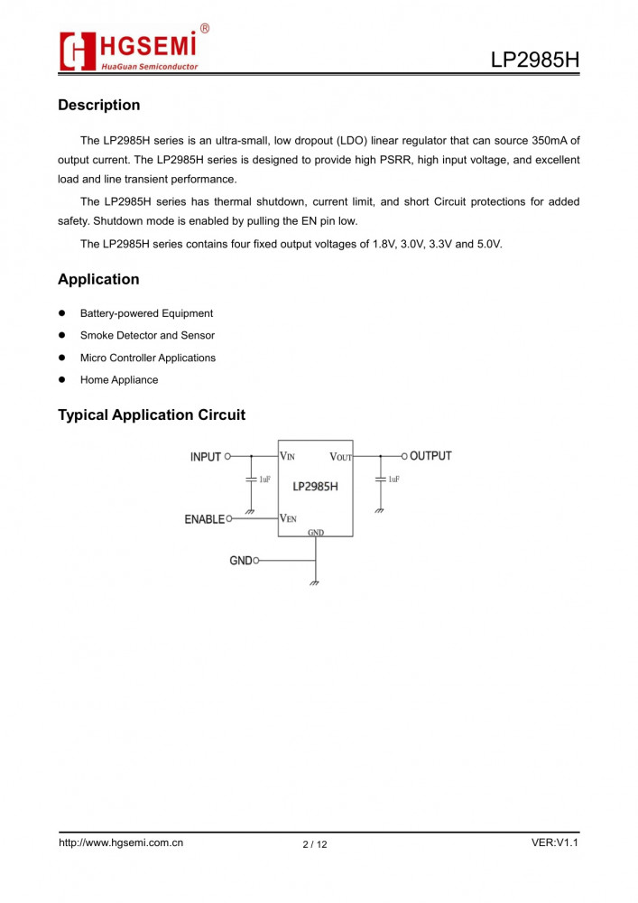 LP2985HM5-3.3/TR datasheet page 2