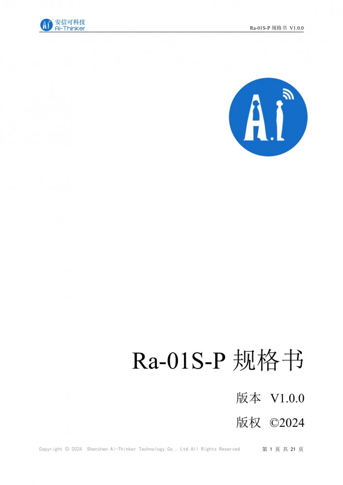 Ra-01S-P datasheet page 1