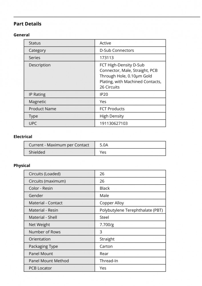 MOLEX 1731130366 technical drawing preview, page 2
