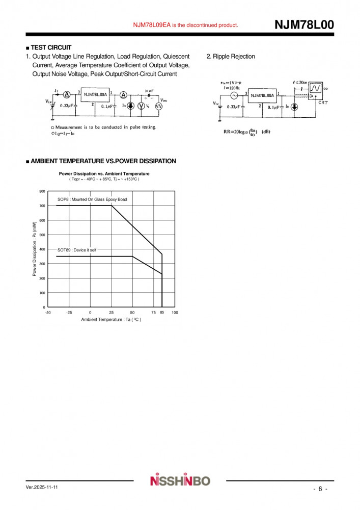 NJM78L00 datasheet page 6