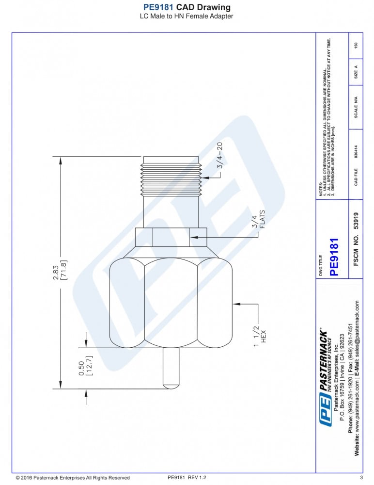 PE9181 technical document page 3