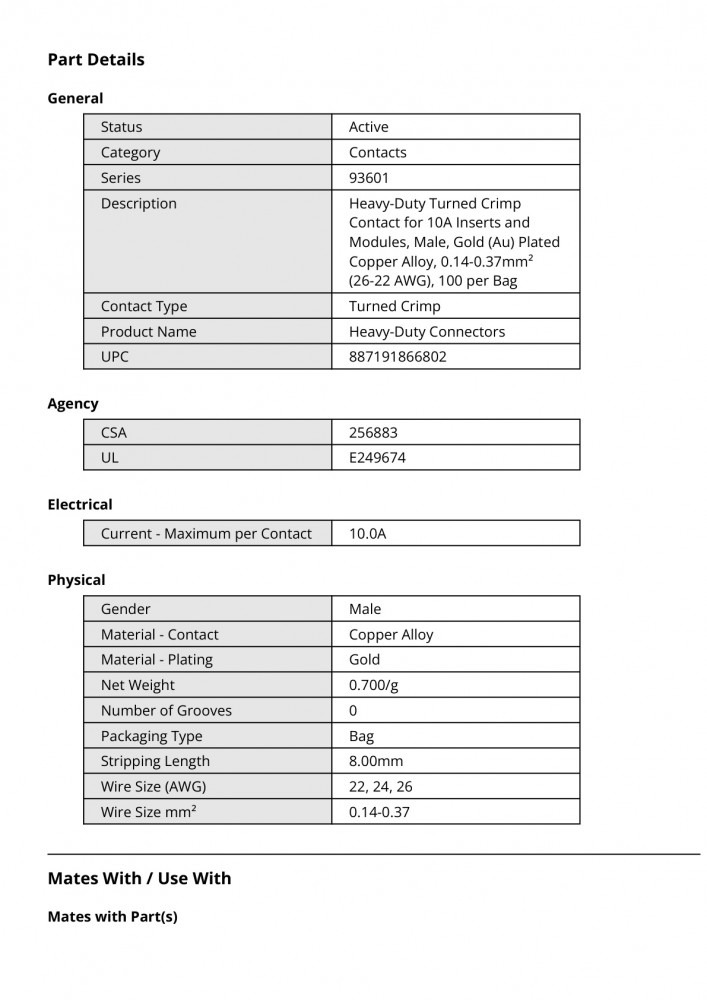 936010052 product document image, page 2