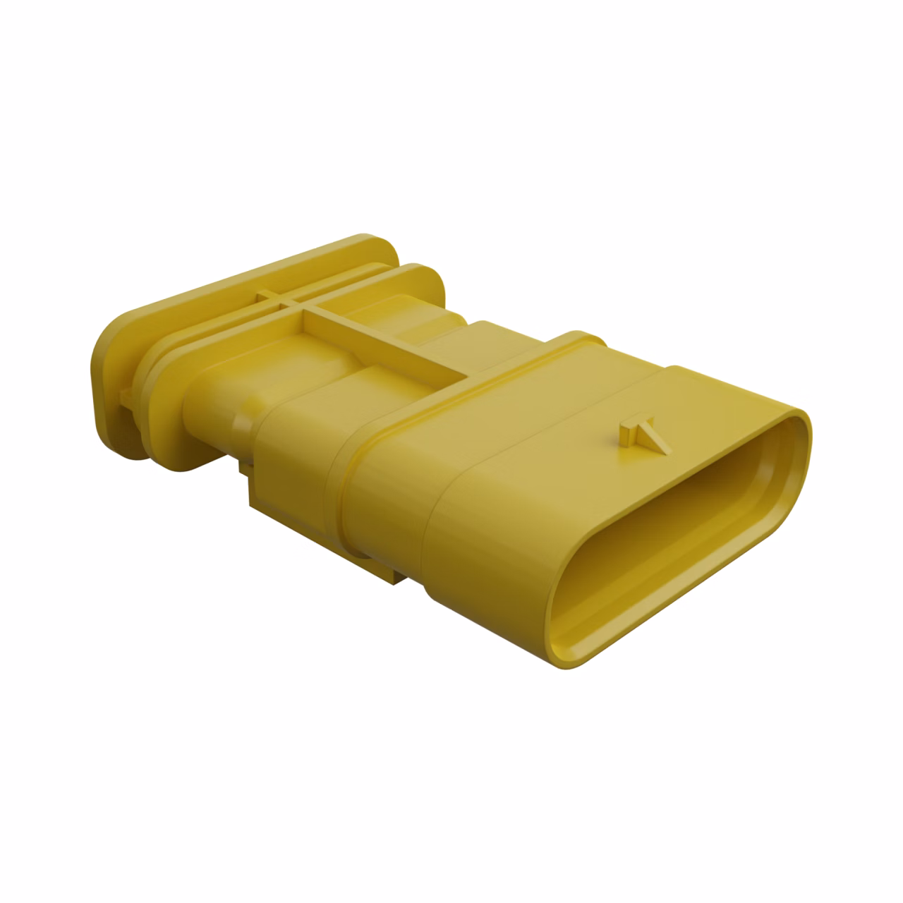 MXP120 Sealed Male Blade Connector with 11.00mm Clip-Slot, 6 Circuit, Yellow SIR Housing (T3-V2-S2 - 125°C on-engine vibration), Wire Dress Cover Interface Option 2, Key B for sale