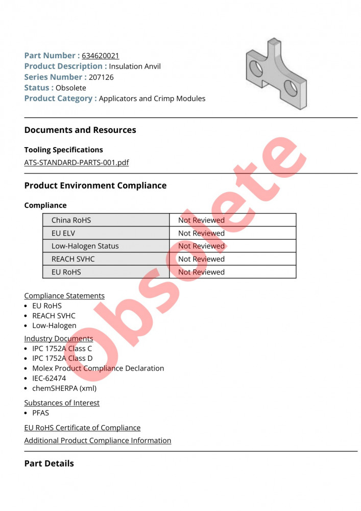 Tooling document preview, page 1