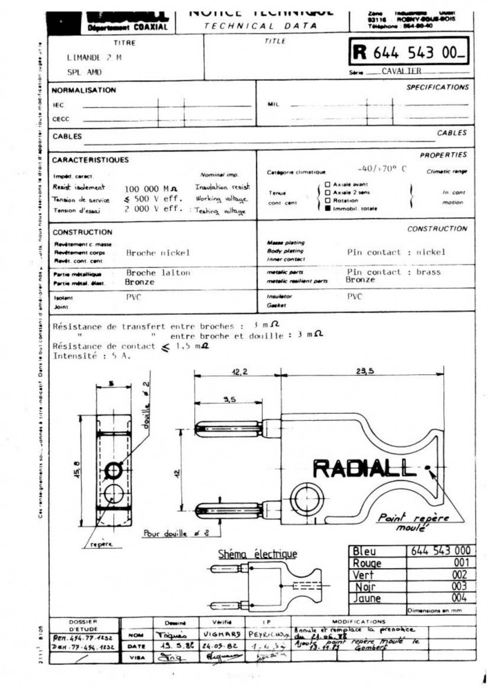 LEA NETWORKS connector technical drawing page