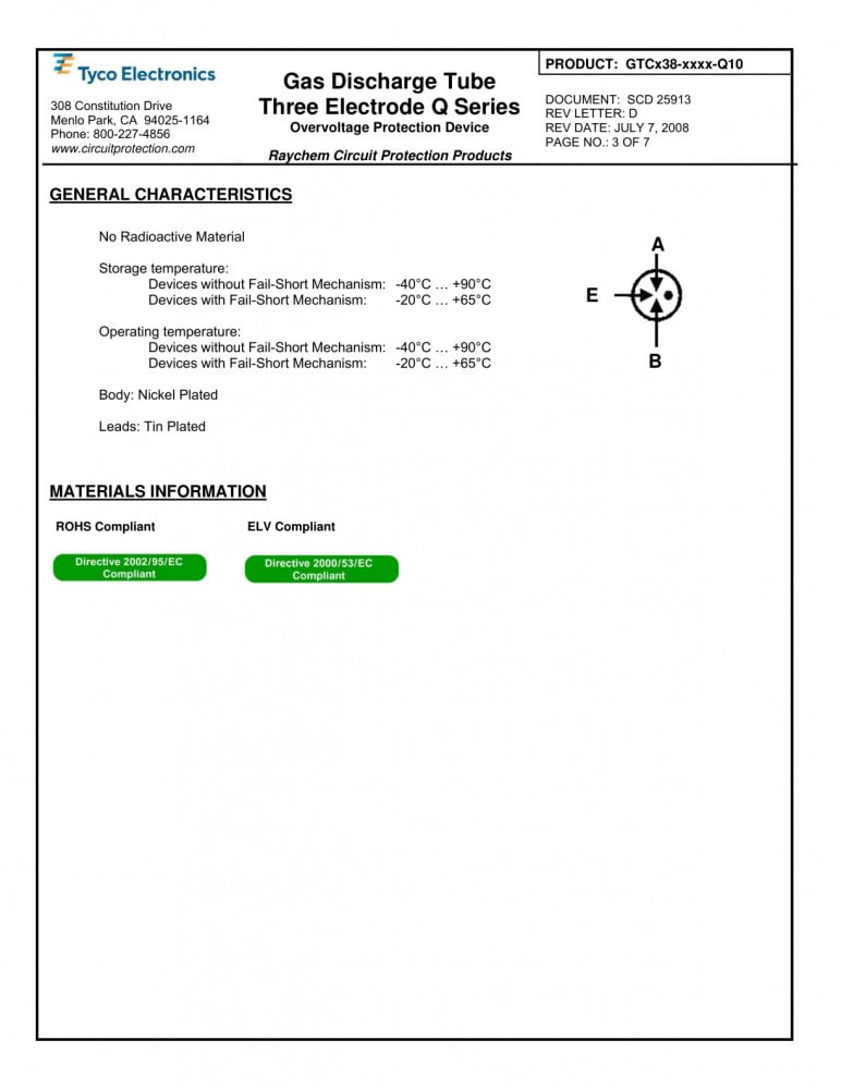 GTCR38 series datasheet page 3