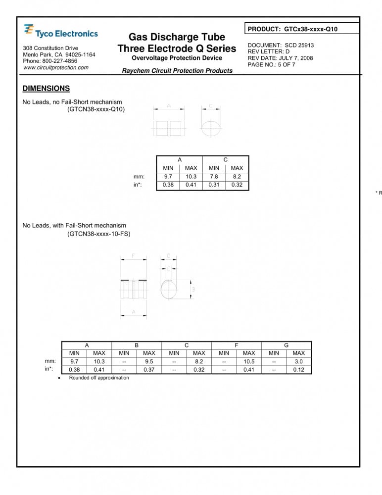 GTCR38 series datasheet page 5