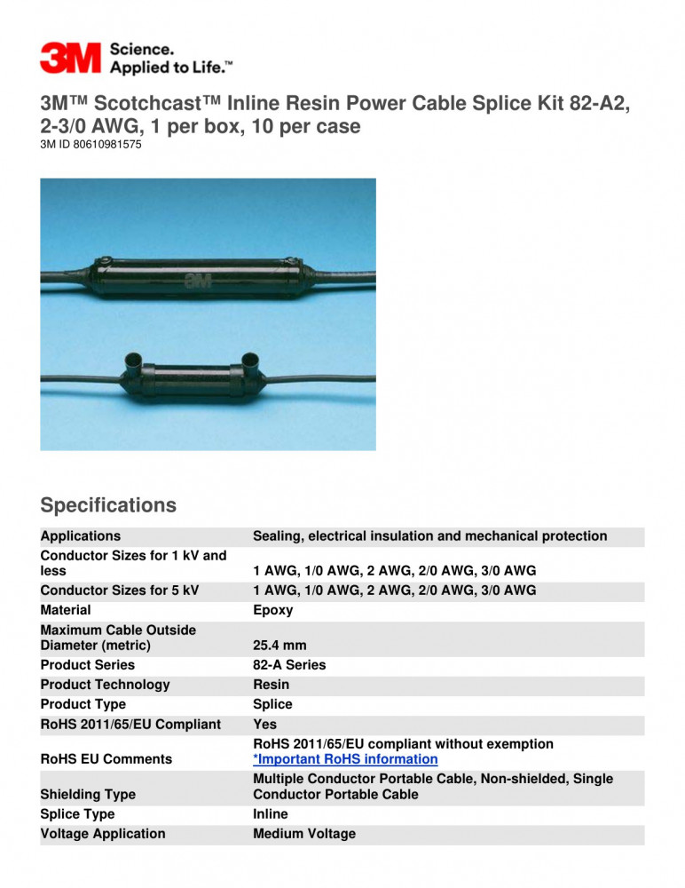 82-A2 product documentation, page 1