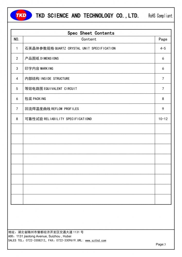 TKD SX32Y032000DK1T001 specification page 3