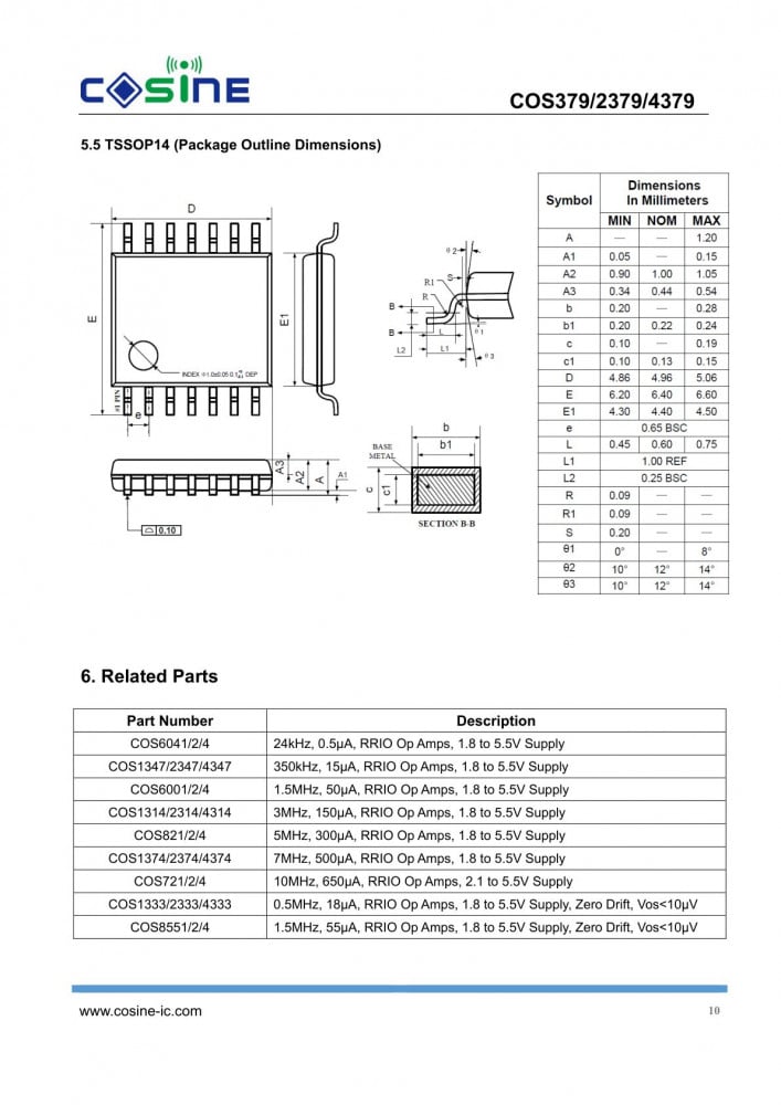 COS379SR datasheet page 10