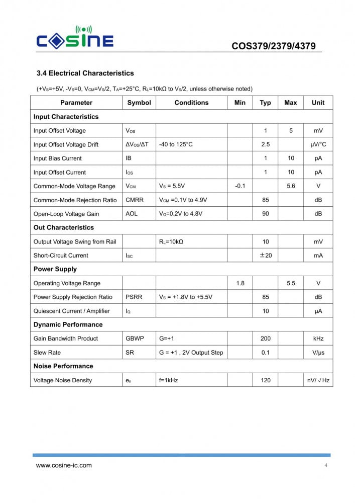 COS379SR datasheet page 4