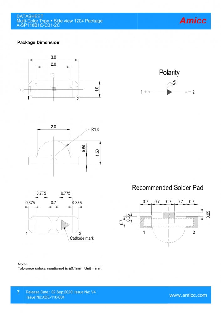 A-SP110B1C-C01-2C datasheet page 7