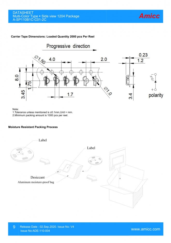 A-SP110B1C-C01-2C datasheet page 9