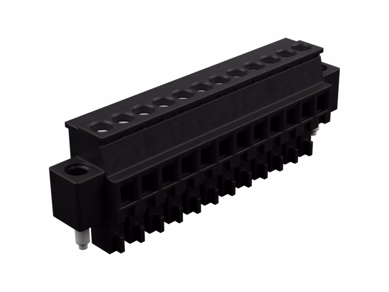 3.81mm Pitch Eurostyle Vertical Plug, with Retention Screws and Reverse Imprinting, Front Wire Entry, Black, 12 Circuits for sale
