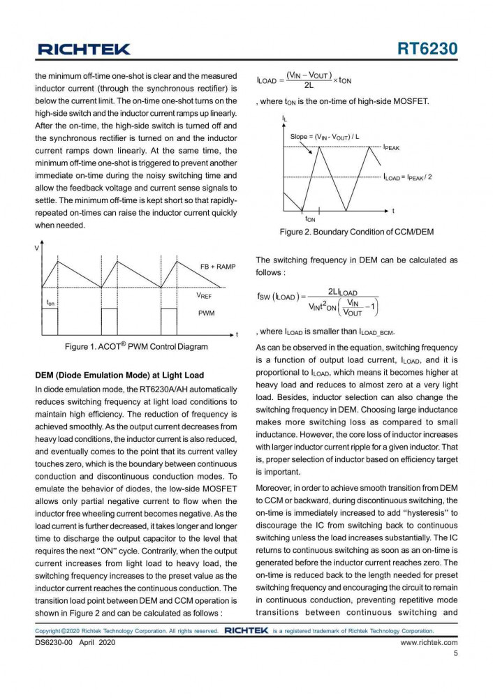 RT6230 datasheet page 5